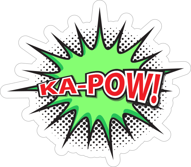 Ka Pow Comic Sticker - Fast Shipping & No Minimums