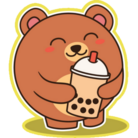 Kawaii Boba Bear Sticker