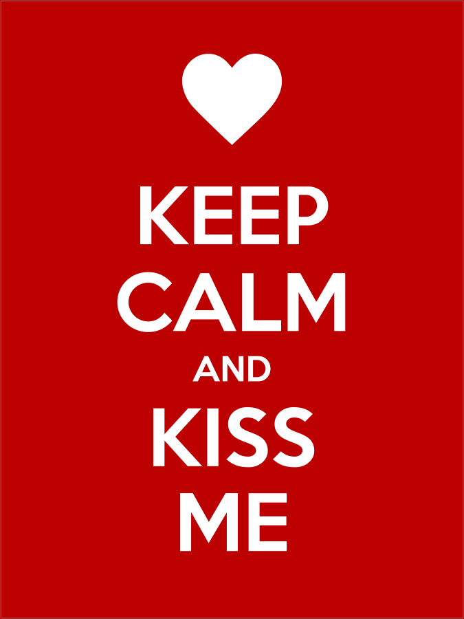 Keep Calm And Kiss Me Sticker - 50+ Color Options!