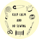 Keep Calm Do Sewing Sticker