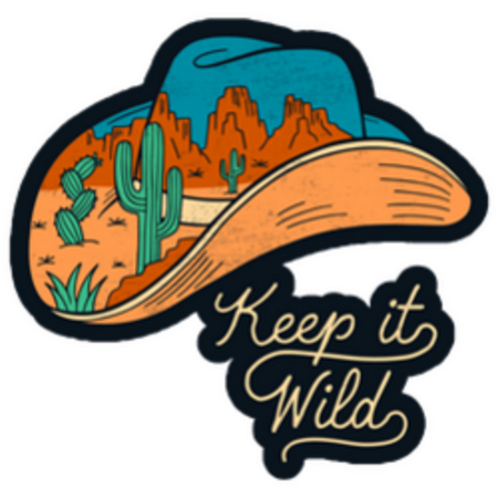 Keep It Wild Western Cowboy Sticker