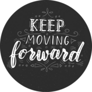 Keep Moving Forward Lettering Sticker
