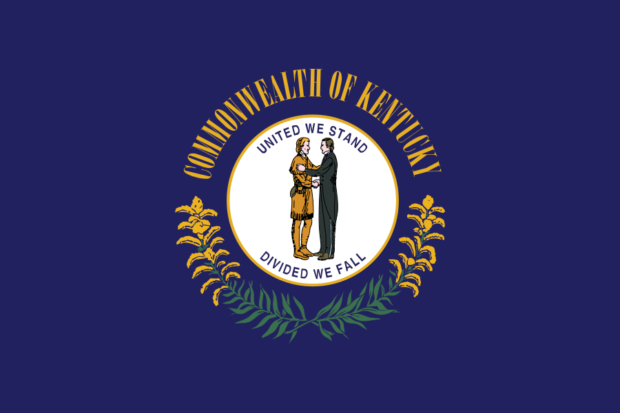 Kentucky Ky State Flag Sticker - Fast Shipping & No Minimums