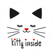 Kitty Inside Sticker