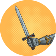 Knight Hand Pop Art Sticker