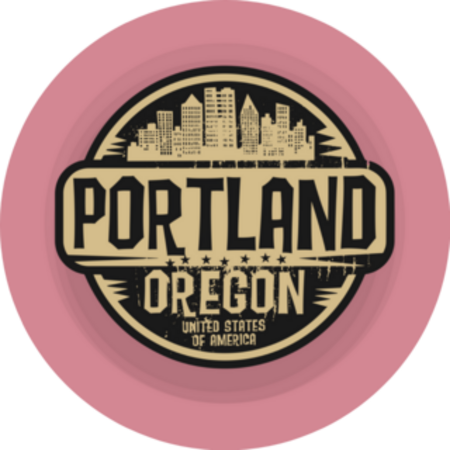 Label With Name Of Portland, Oregon Sticker