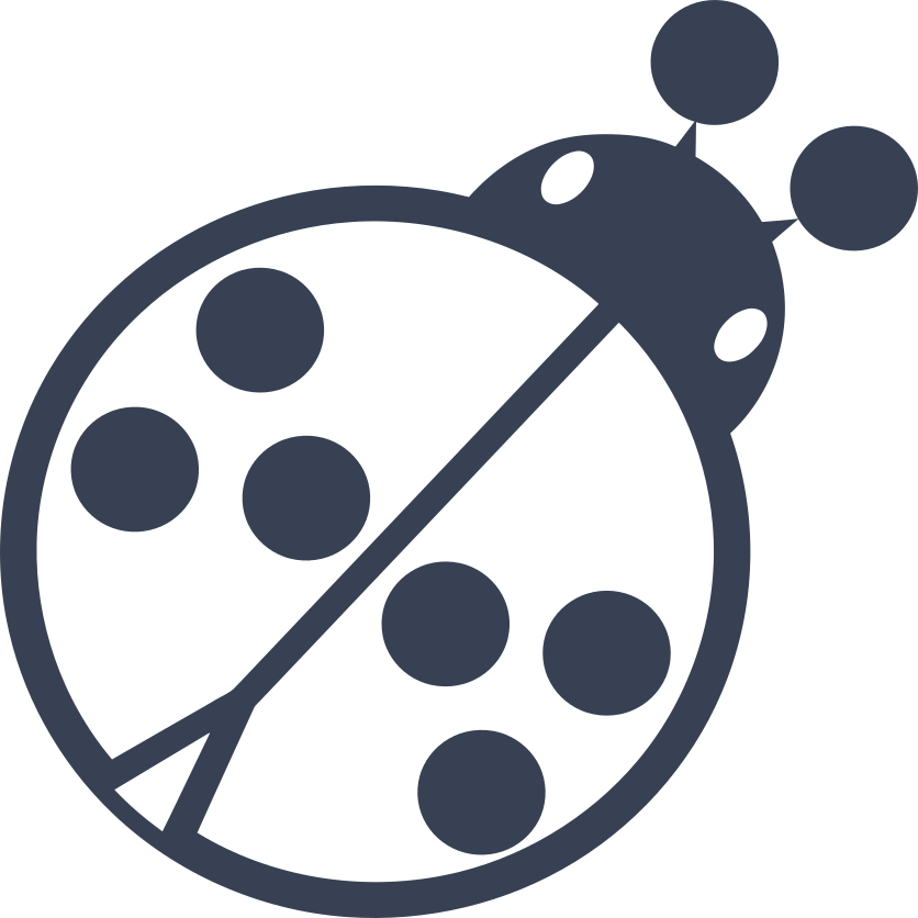 Ladybug With Six Spots On Its Back Sticker - 50+ Colors!