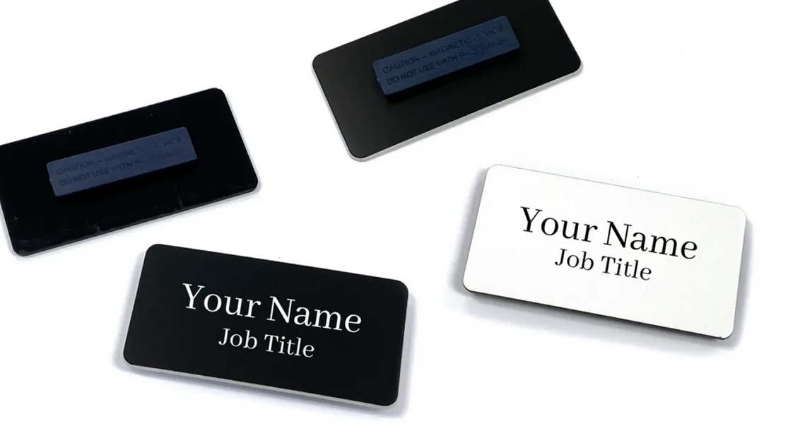 Custom Large Rectangle Name Tags - Print Your Design In Full Color!
