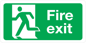 Vibrant, High-Quality Large Fire Exit Sign Magnets