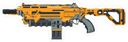 Large Futuristic Sci-Fi Laser Gun Sticker