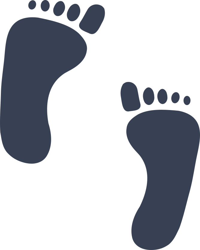 Vibrant, High-Quality Left Foot First Footprints Stickers