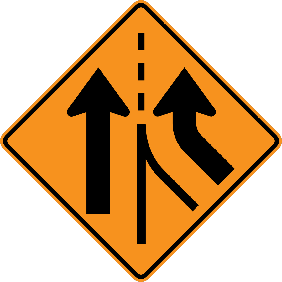Vibrant, High-Quality Left Lane Joining Into A Double Lane Stickers