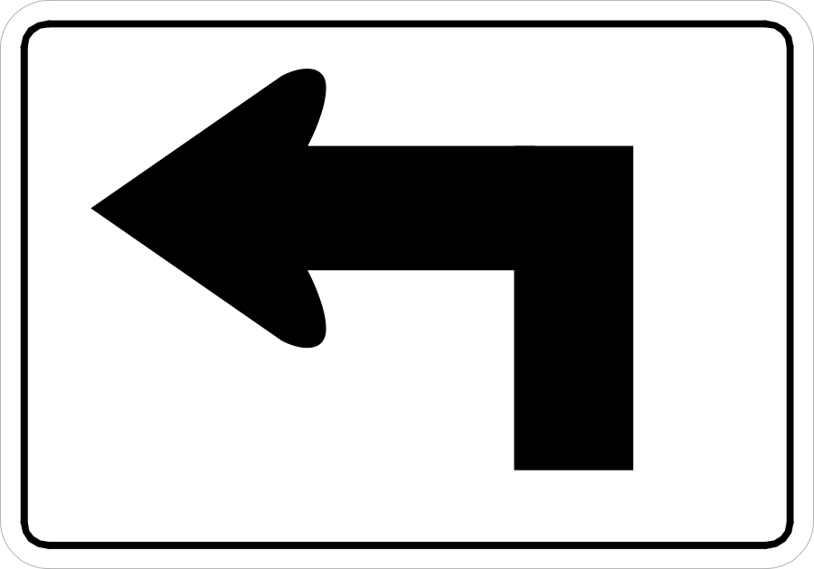 Left Turn Arrow Sticker