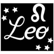 Leo Zodiac Star Lettering Sticker