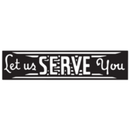 Let Us Serve You - Retro 1950s Restaurant Sticker