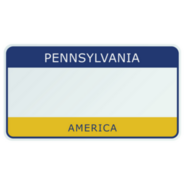 License Plate Pennsylvania America Illustration Sticker