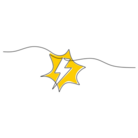 Lightning Electric Sticker