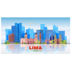 Lima Peru Skyline With Panorama Sticker