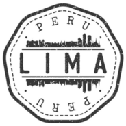 Lima, Peru Stamp Skyline Postmark Sticker