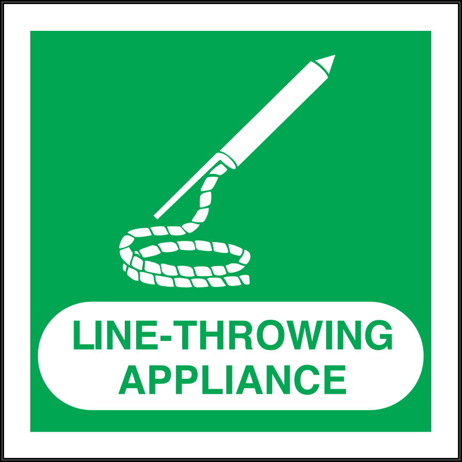 Line-Throwing Appliance Sign Sticker