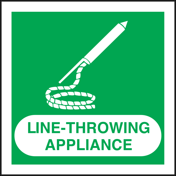 Line-Throwing Appliance Sign Sticker