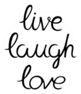 Live Laugh Love Calligraphy Hand Drawn Sticker