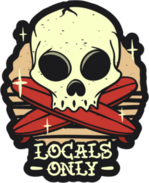 Locals Only Surfing Tattoo Sticker