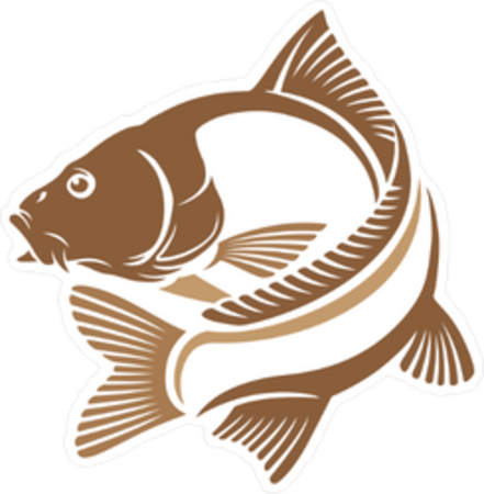 Logo Carp Fish Sticker