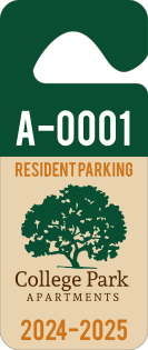 Apartment Parking Permit Stickers for Resident Vehicles