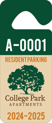 Apartment Parking Permit Stickers for Resident Vehicles