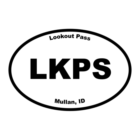Lookout Pass Oval Sticker