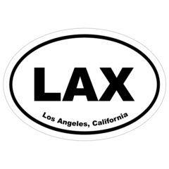 Los Angeles, California Oval Stickers