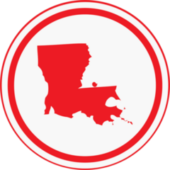 Louisiana State Circle Sticker