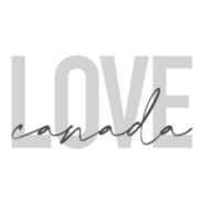 "Love Canada" Handwritten Typography Sticker