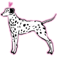 Love Heart Dalmatian Sticker