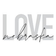 Love Nebraska Lettering Sticker