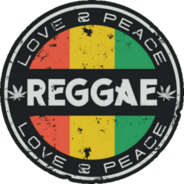 Love & Peace Reggae Music Jamaica Sticker