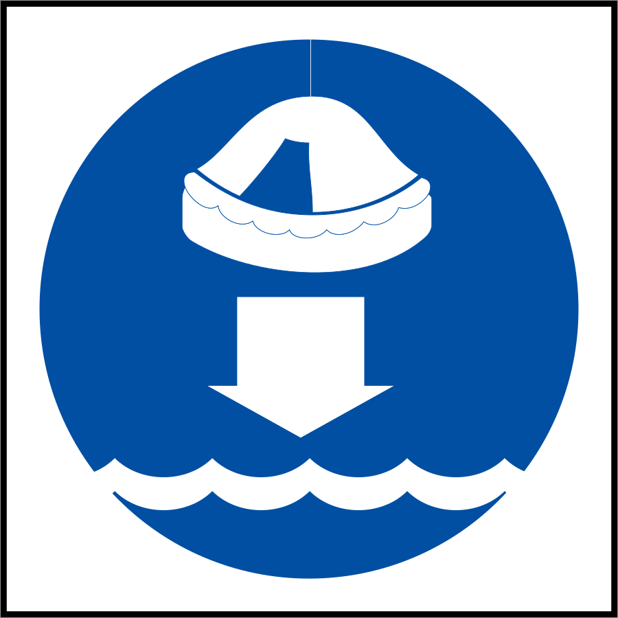 Lower Life Raft Sign Magnet