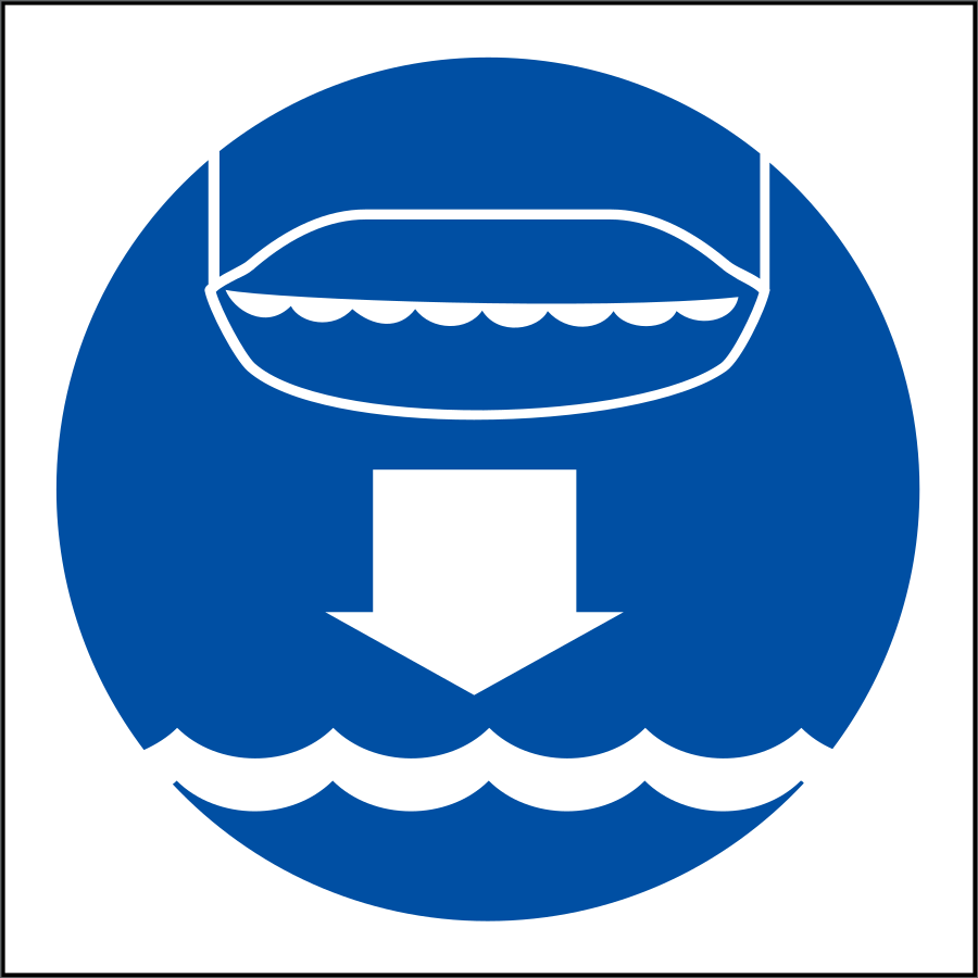 Lower Lifeboat Sign Sticker