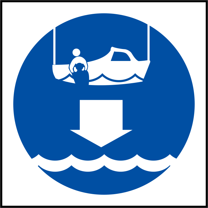 Lower Rescue Boat Sign Sticker