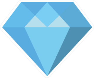 Luxury Blue Diamond Sticker