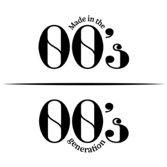 'made In 00's/ 00's Generation' Lettering Sticker