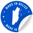 Made In Belize Map Sticker