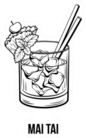 Mai Tai Cocktail Sticker