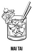 Mai Tai Cocktail Sticker