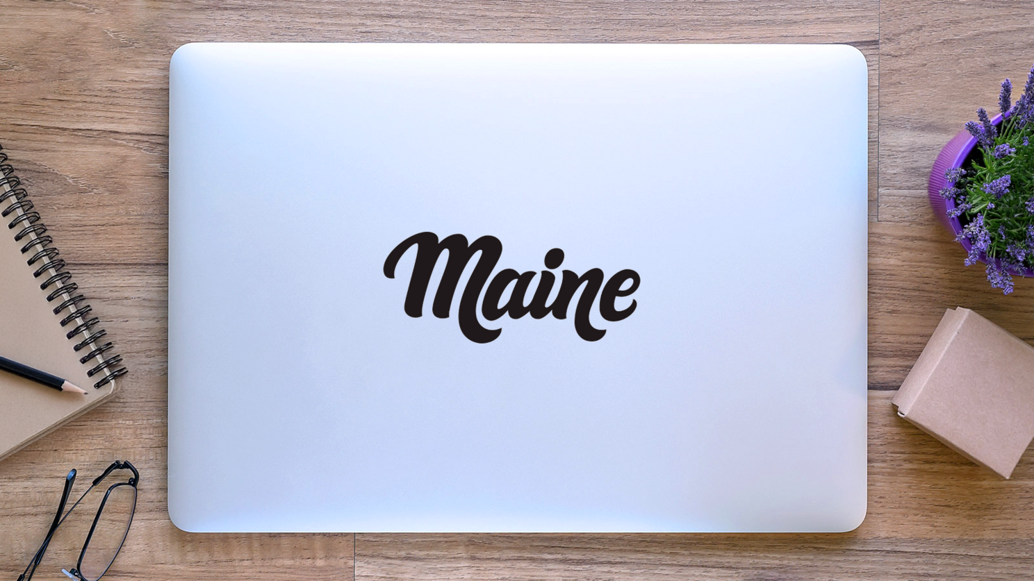 Maine Calligraphy Sticker