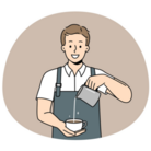 Male Barista Sticker