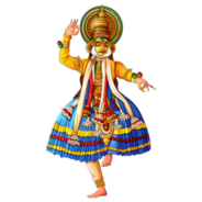 Man Performing Kathakali Classical Dance Of Kerala, India Sticker