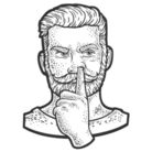 Man Picking His Nose Sketch Sticker