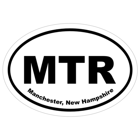 Manchester, New Hampshire Oval Stickers